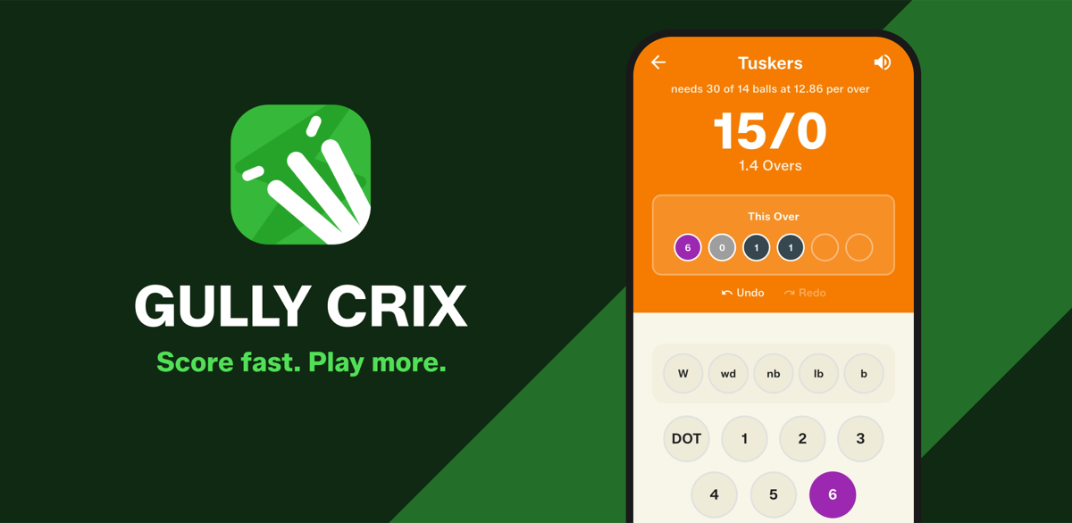 Gully Crix – Best Gully Cricket Scoring App | Free Cricket Scorer